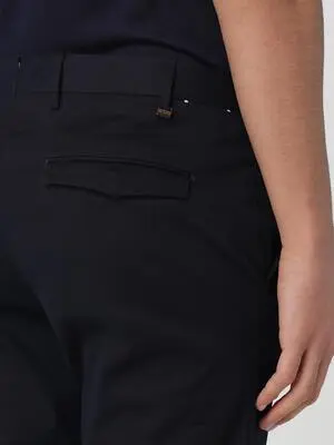PT TORINO Tailored Trousers In Cotton And Silk Blend - Blue