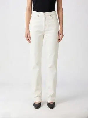 Loulou De Saison Cotton Denim Slim Fit Jeans - Ivory