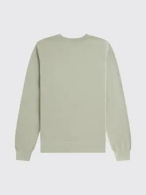 Fred Perry Crew Neck Sweater With Embroidered Logo - Green