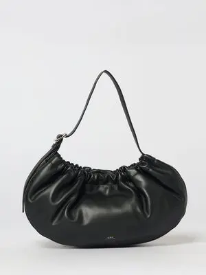 A.p.c. Ruched Shoulder Bag - Black
