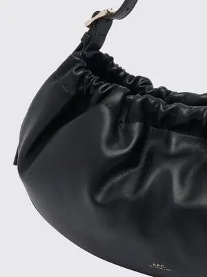 A.p.c. Ruched Shoulder Bag - Black