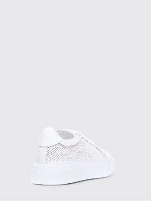 Casadei Woven Leather Platform Sneakers
