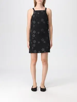 TWINSET Embellished Floral Mini Dress - Black