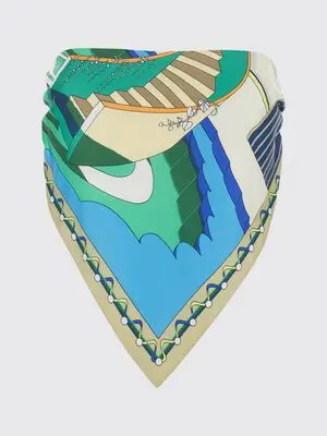 Tory Burch Slim Fit Off-the-shoulder Silk Top With Abstract Print - Multicolor