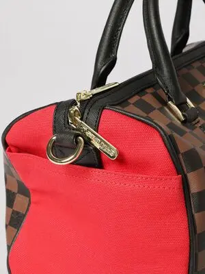SPRAYGROUND Checkered Saffiano Coated Cotton And Nylon Duffle Bag