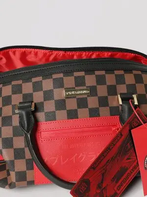 SPRAYGROUND Checkered Saffiano Coated Cotton And Nylon Duffle Bag