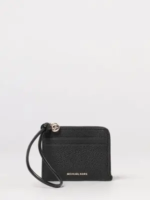 Michael Kors Grained Leather Credit Card Holder - Black
