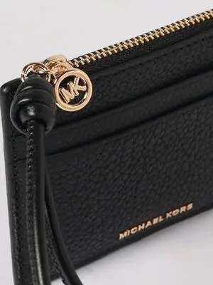 Michael Kors Grained Leather Credit Card Holder - Black