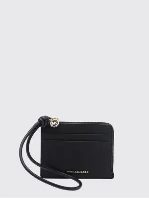 Michael Kors Grained Leather Credit Card Holder - Black