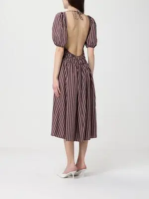 Pinko Striped Cotton Midi Dress