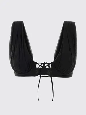 Giuseppe Di Morabito Pure Silk Deep V-neck Bralette Top