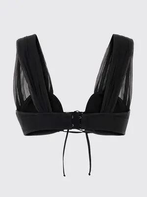 Giuseppe Di Morabito Pure Silk Deep V-neck Bralette Top
