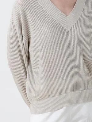 Brunello Cucinelli Cotton And Viscose V-neck Sweater
