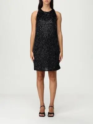 TWINSET Sequin Embellished Sleeveless Dress - Black