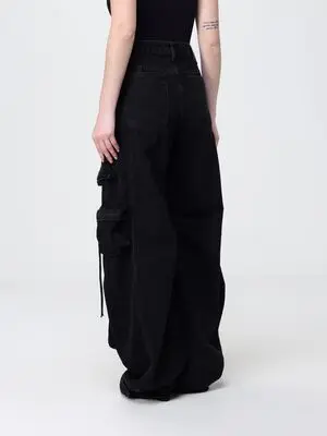 Attico Cotton Denim Cargo Jeans