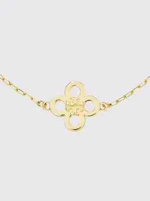 Tory Burch Forget Me Not Adjustable Bracelet With Flower Charm And Double T Logo
