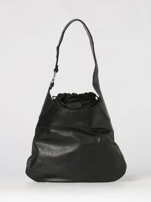 VIC MATIE Tumbled Leather Bag - Black