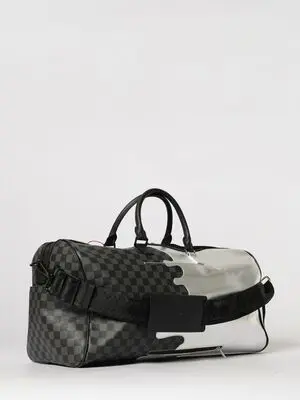 SPRAYGROUND Checkered Saffiano Coated Cotton Duffle Bag With Logo
