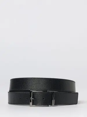 Emporio Armani Reversible Leather Belt - Black