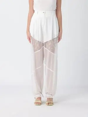 Pinko Lace And Tulle Wide-leg Trousers