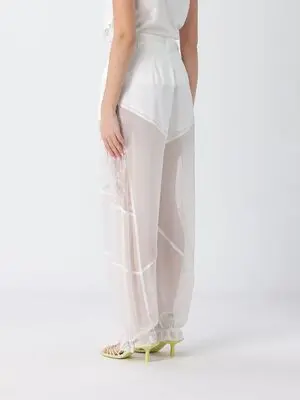 Pinko Lace And Tulle Wide-leg Trousers