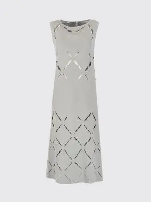 Liviana Conti Ruby Perforated Viscose Blend Midi Dress