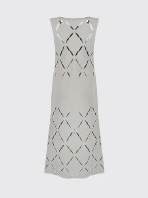 Liviana Conti Ruby Perforated Viscose Blend Midi Dress
