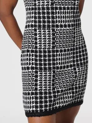 TWINSET Sleeveless Houndstooth Mini Dress