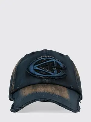 Camper Distorted Washed Sprayed Cotton Cap - Blue