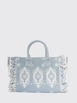 MC2 SAINT BARTH Colette Cotton Denim And Sangallo Bag - Multicolor