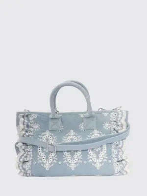 MC2 SAINT BARTH Colette Cotton Denim And Sangallo Bag - Multicolor