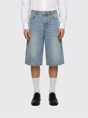 AMI Paris Cotton Denim Shorts - Blue