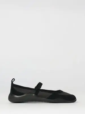 VIC MATIE Suede And Nylon Ballerinas - Black