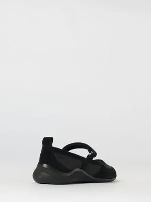 VIC MATIE Suede And Nylon Ballerinas - Black
