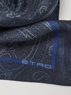 Etro Paisley Print Silk Pocket Square