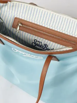 MC2 SAINT BARTH Nylon Bag With Embroidered Logo - Gnawed Blue