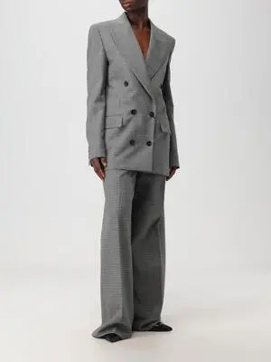 MSGM Wide Leg Checkered Trousers