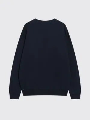 JW Anderson Cotton Crewneck Sweatshirt With Embroidered Logo - Blue