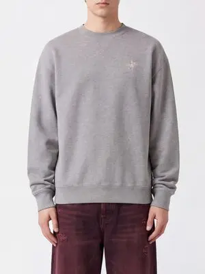 JW Anderson Cotton Crewneck Sweatshirt With Embroidered Logo - Grey