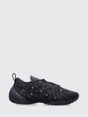 Nike Astra Ultra Premium Lace And Leather Sneakers With Pearls And Crystals - Black