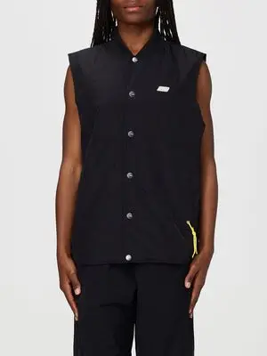 AUTRY Nylon Bomber Vest With Logo - Black