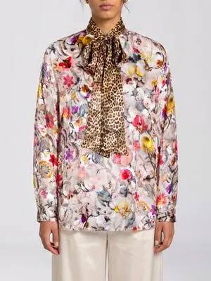 Roberto Cavalli Blouse In Printed Silk Blend