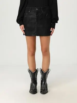 Isabel Marant Étoile Textured Denim Skirt - Black