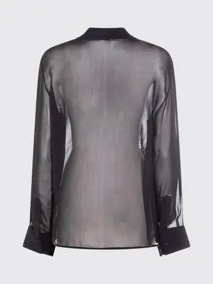 Roberto Cavalli Shirt In Silk With Lace Inserts
