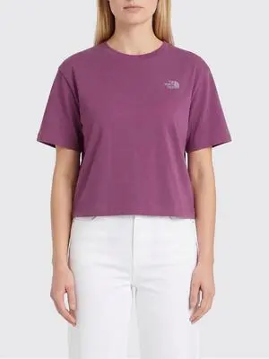 The North Face Cotton T-shirt With Logo - Violet