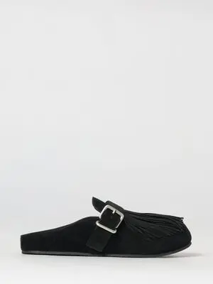 VIC MATIE Suede Mules With Fringes - Black