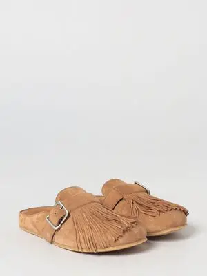 VIC MATIE Suede Mules With Fringes - Leather