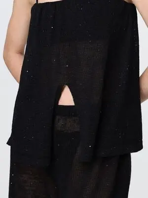 Liviana Conti Cotton Knit Top With Sequins