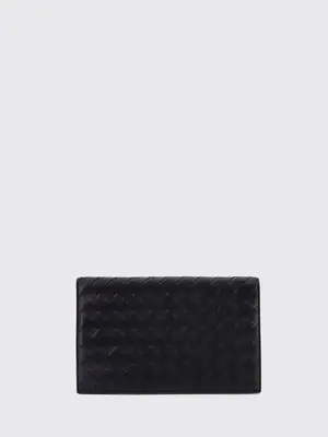 Bottega Veneta Bifold Document Holder In Calf Leather With Intrecciato Motif - Black