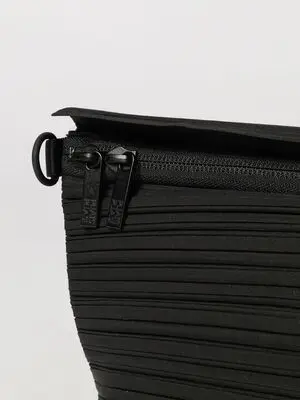 Issey Miyake Small Pleated Polyester Boston Bag
